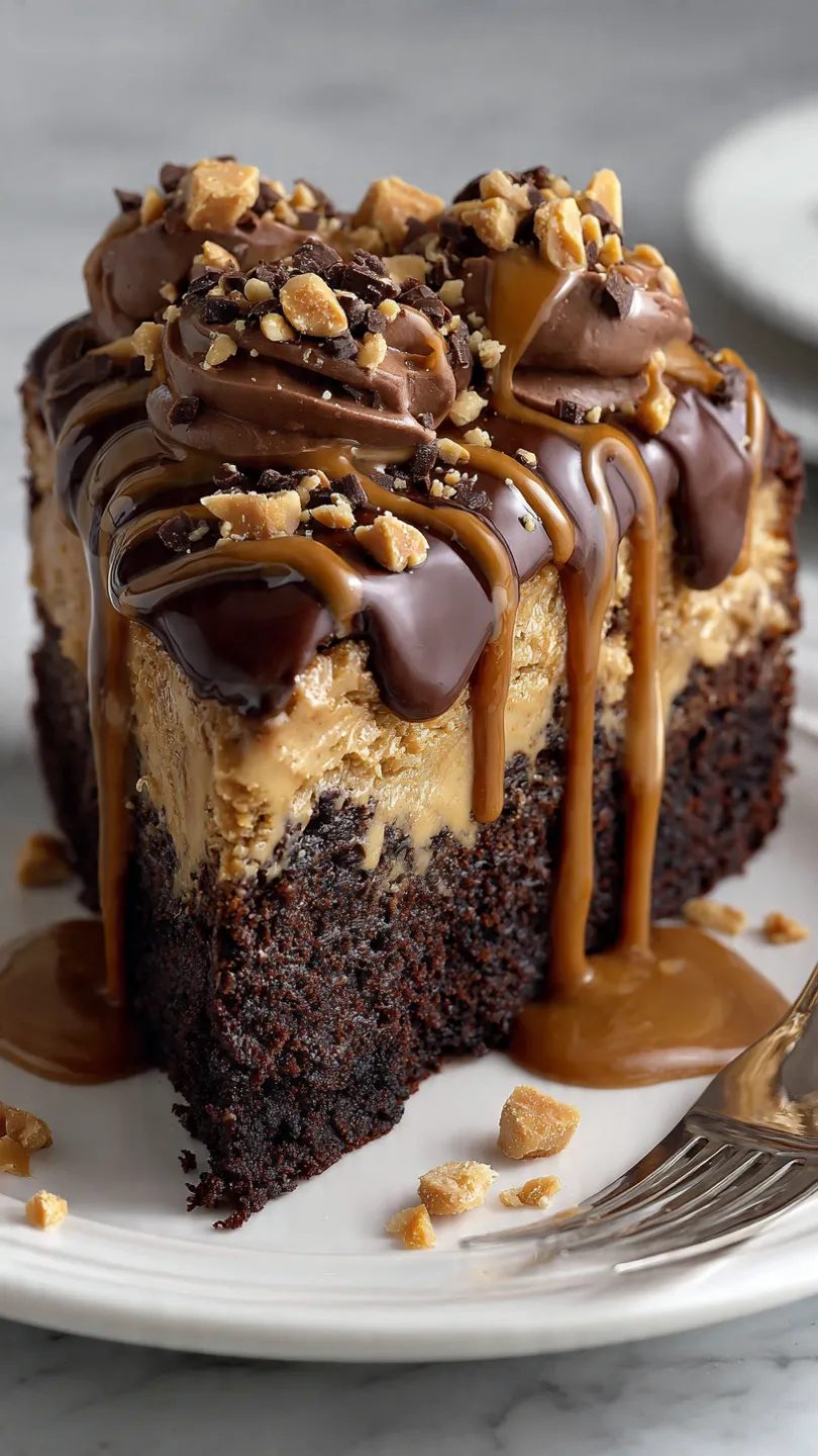 Chocolate Peanut Butter Ooey Gooey Cake - Paula Recipes